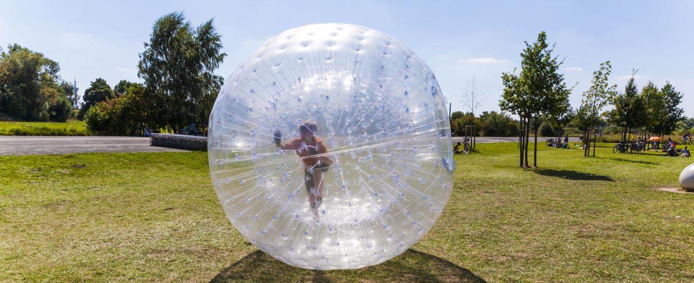 Enjoy land zorbing with your loved ones at club Mahindra